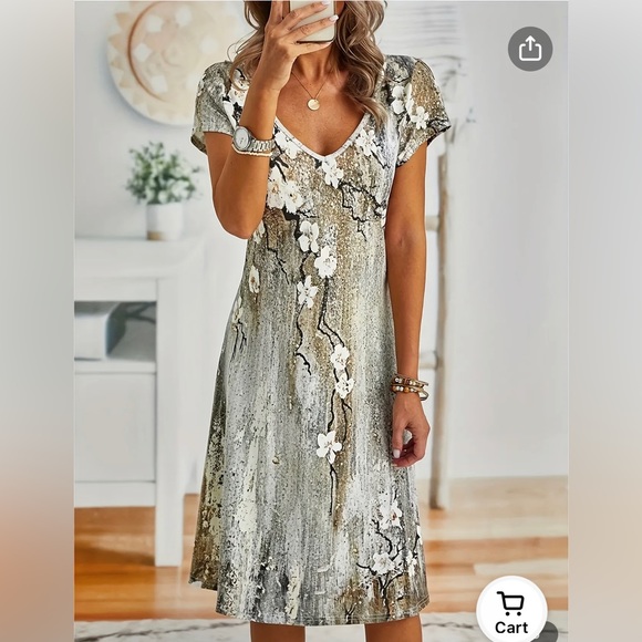 noracora | Dresses | Noracora Lightweight Short Sleeve Asian Floral ...